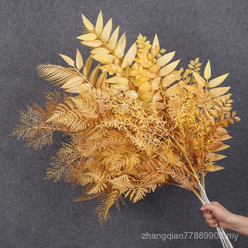 Warna oren bunga tiruan, majlis perkahwinan musim luruh, karangan bunga ...