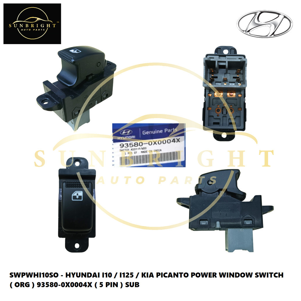 HYUNDAI I10 / I125 / KIA PICANTO POWER WINDOW SWITCH ( ORG ) 93580 ...