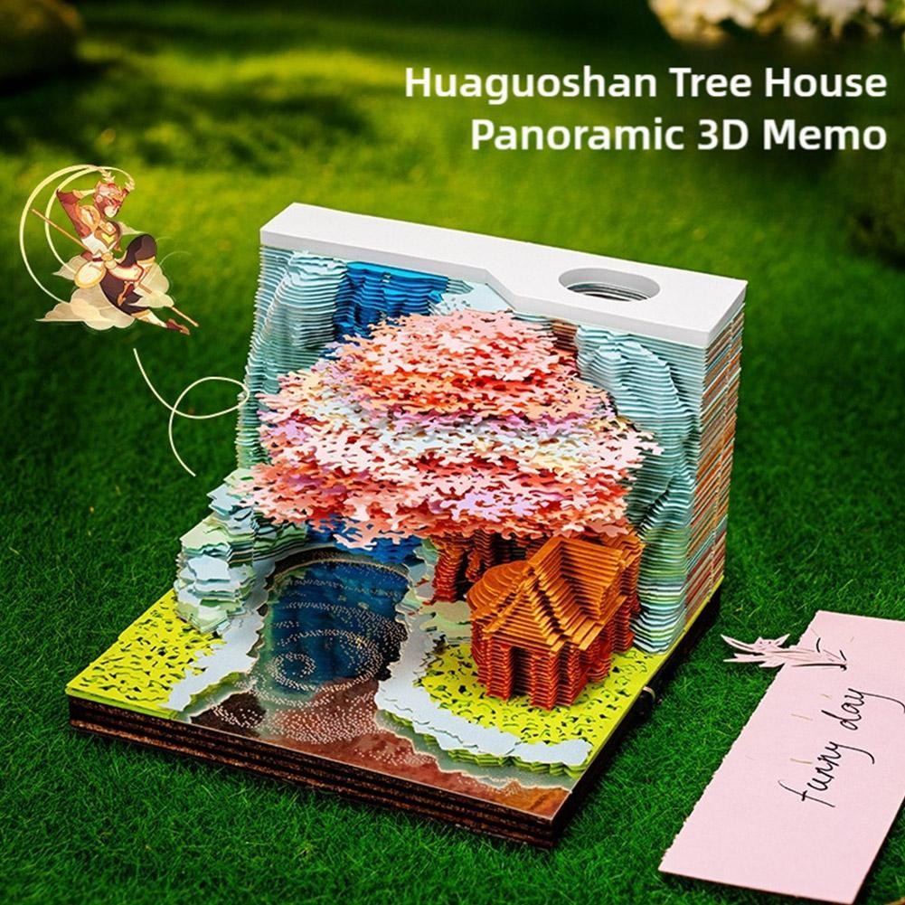 Flower Fruit Mountain Tree House 3d Sticky Note Paper Notes Sticky Gift ...