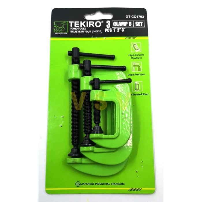 Tekiro C clamp set 3pc 1" 2" 3"/ C clamp set 3pc / C clamp set 3pc ...