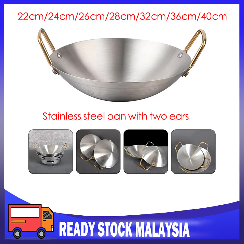 Stainless Steel Wok Thickened Soup Pot Round Bottom Pot For Restaurant ...