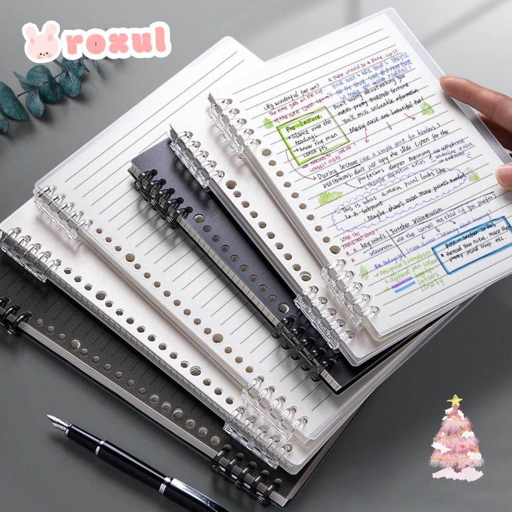 ROXUL Notepad, Horizontal/Grid Inner Pages 60Sheets Loose-leaf Notebook ...