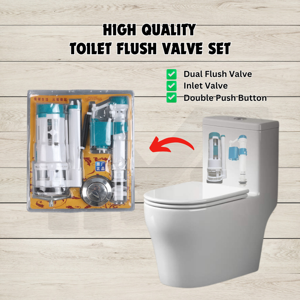 2 Piece Full Set Toilet Water Tank Valve Toilet Water Tank Flush Outlet ...