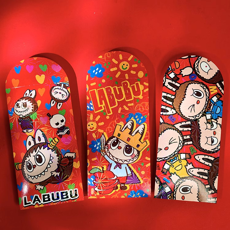 Cartoon LABUBU Angpao Year of the Snake Red Packets Envelope CNY ...