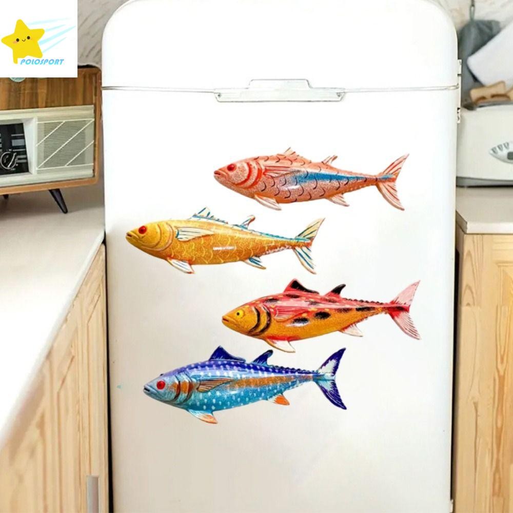 POLOSPORT Fish Refrigerator Magnets, DIY Realistic Simulation Fish ...
