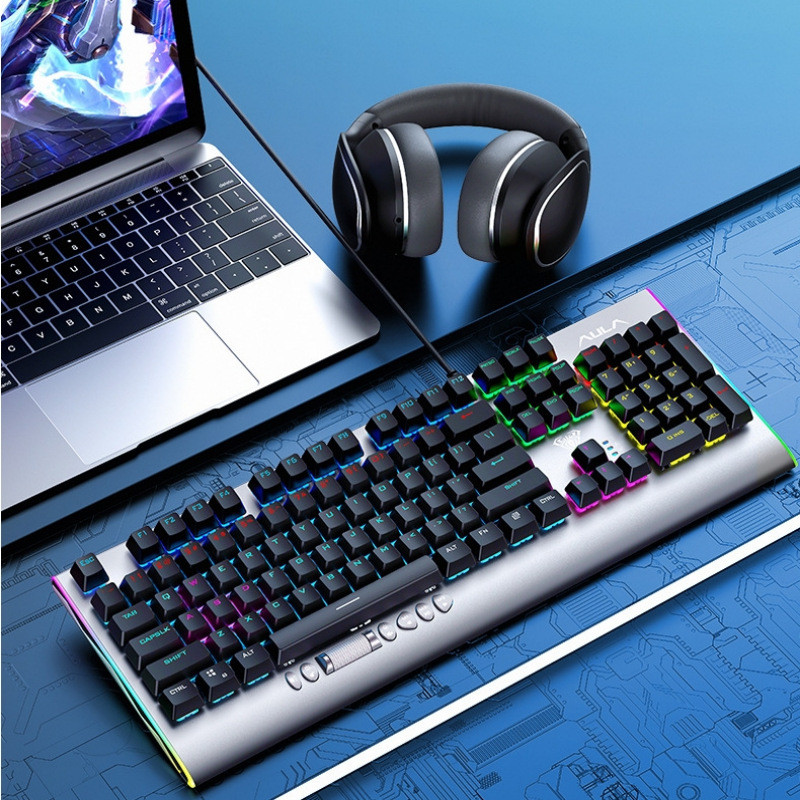 AULA Wolf Spider F2099 Multimedia Mechanical Gaming Keyboard Blue Axis ...