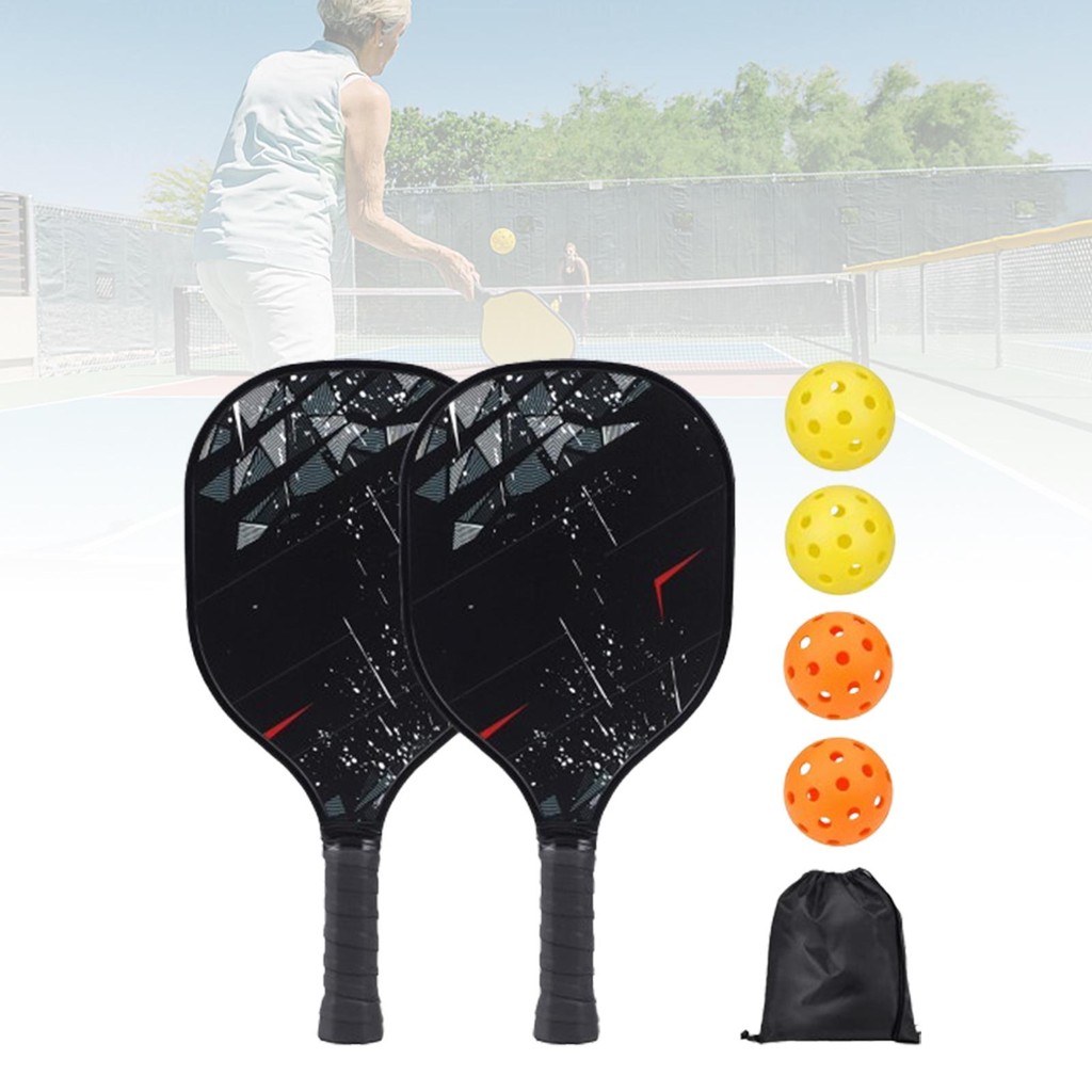 aternee Pickleball Racket Set Pickle Balls Racket with Ergonomic Grip ...