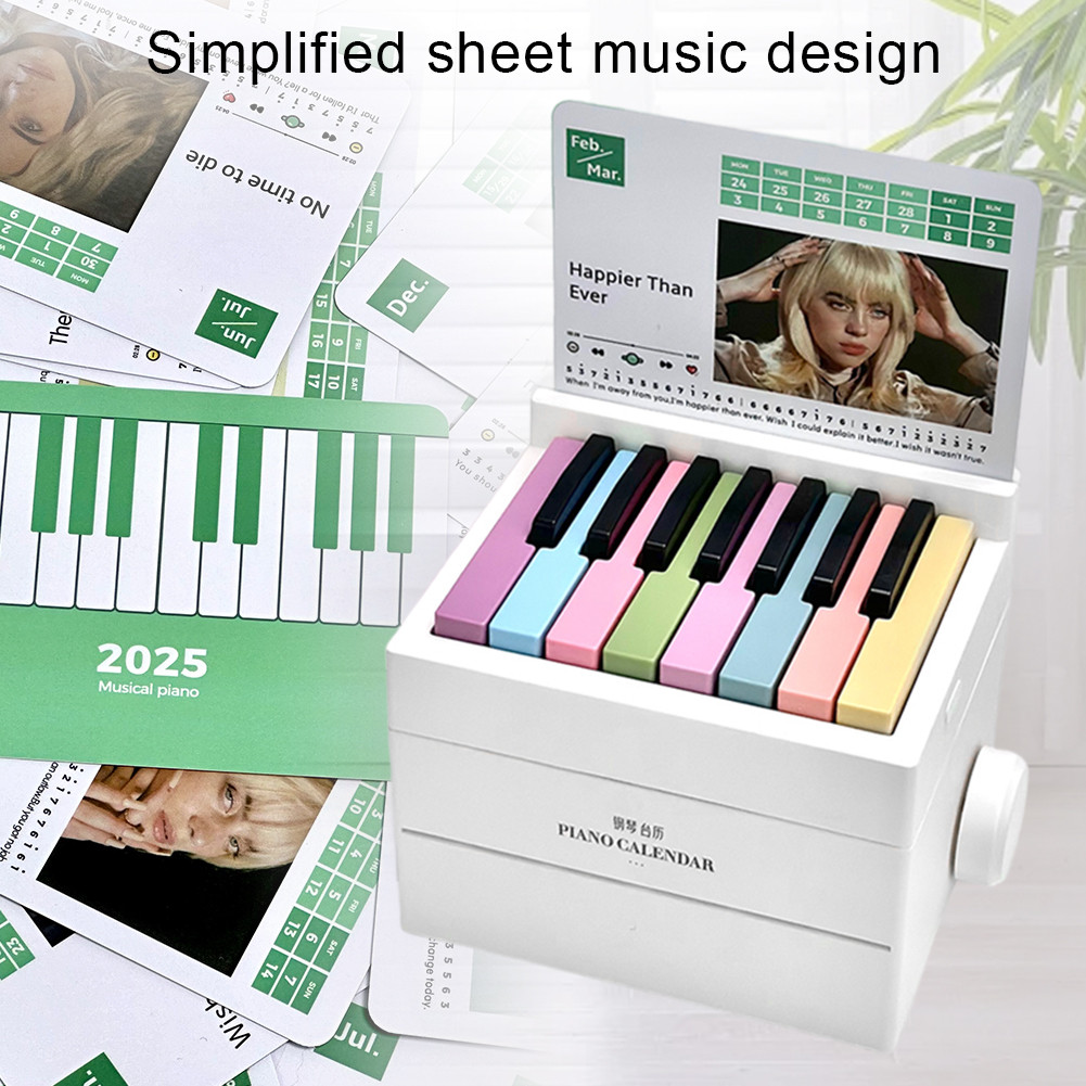 Piano Calendar 2025 Music Sheets Toy Desktop Peripheral Ornaments Gifts ...