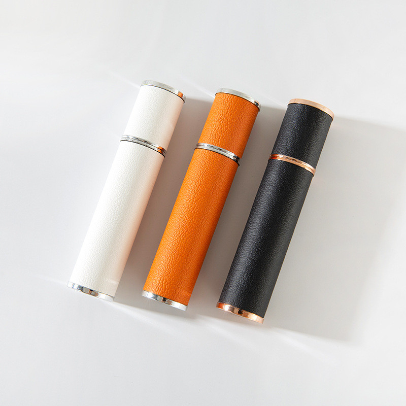 12ml Glass Liner Leather Shell Perfume Spray Bottle Cosmetic Empty ...