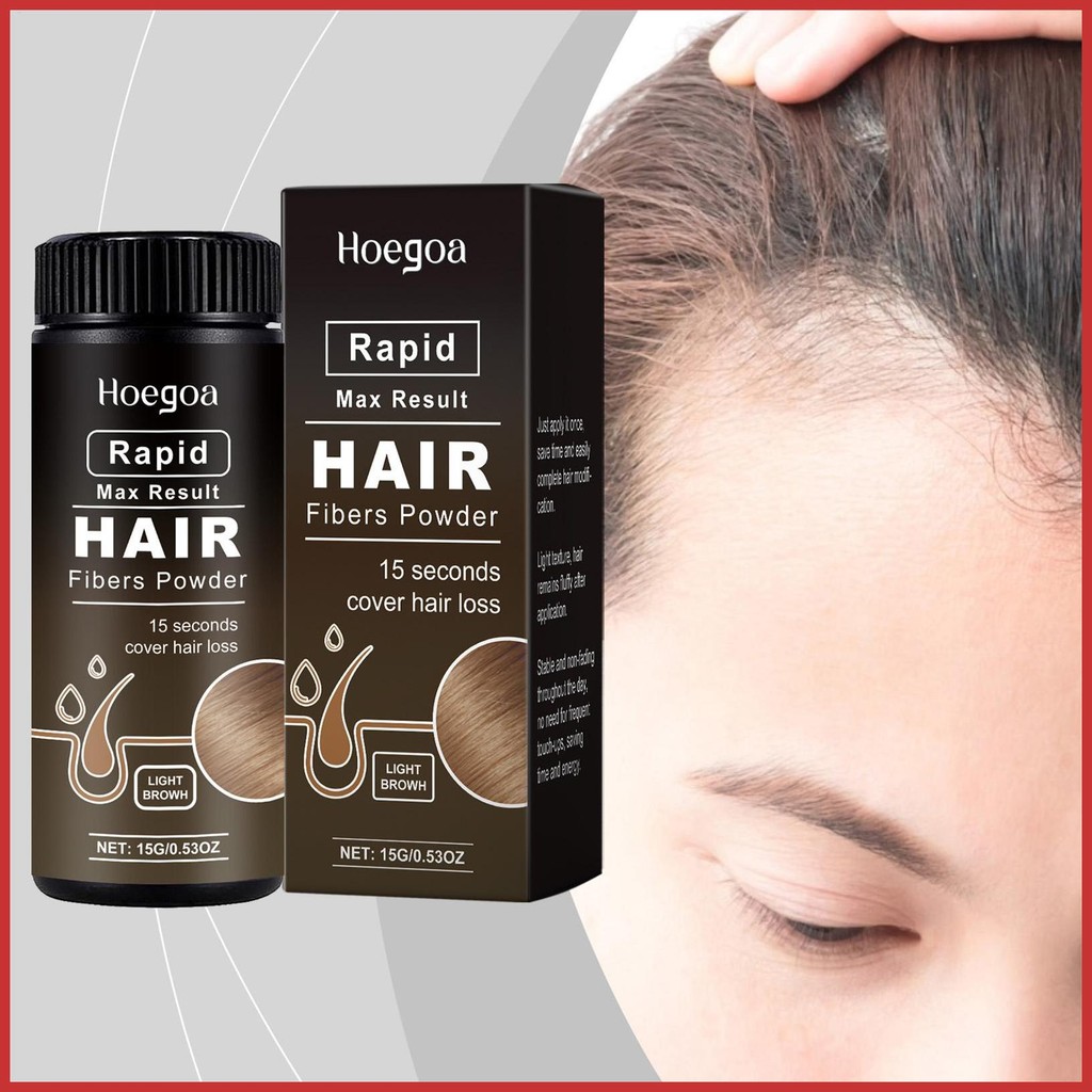 Hair Building Fiber Long Lasting Brown Hair Volume Powder 15g Portable ...