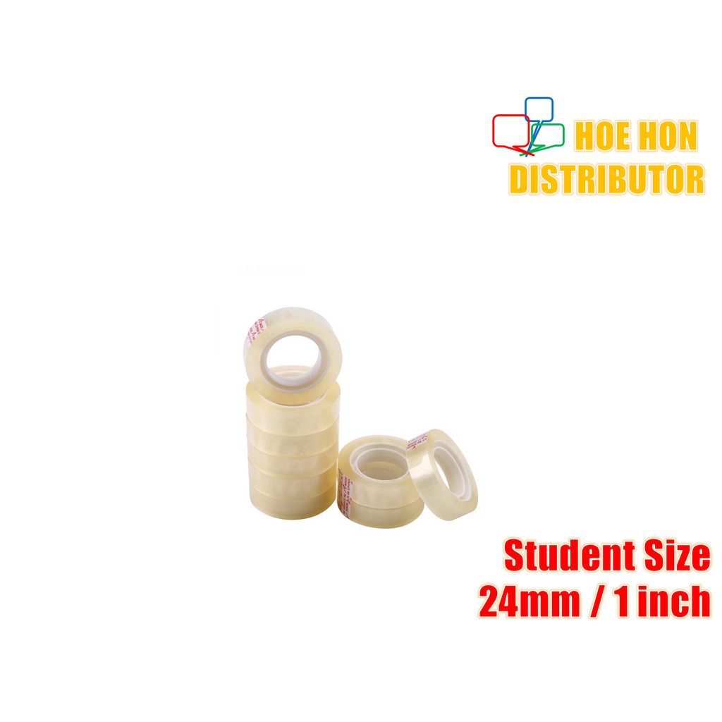 Student OPP Adhesive Tape 24mm x 9 Meter / 1 inch x 10 Yard | Shopee ...