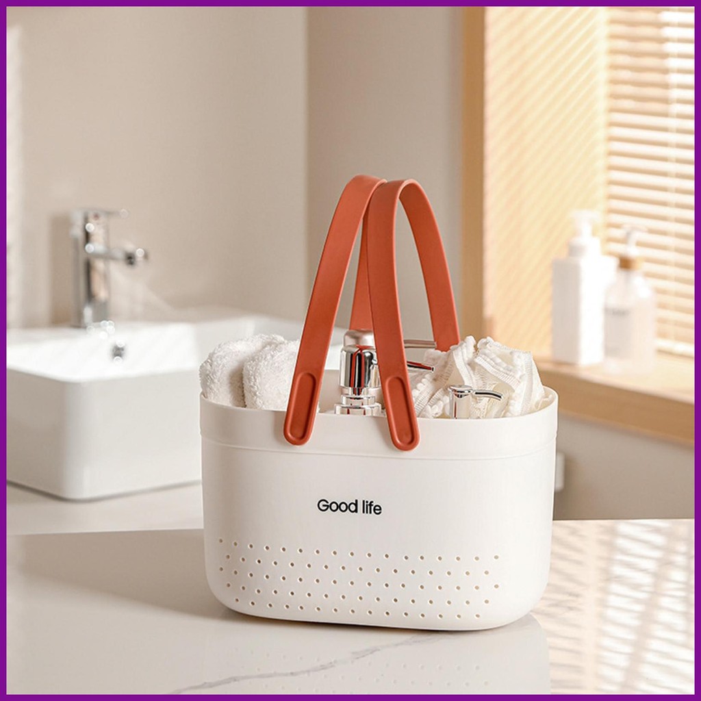 Toiletry Basket Drainage Box for Shower Bath Storage Baskets Shower Bin ...