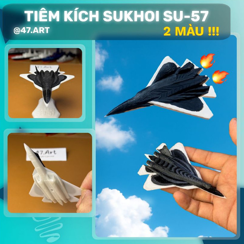 Su-57 Airplane Model [GENUINE 47.ART] Sukhoi Su-57 fighter, air force ...