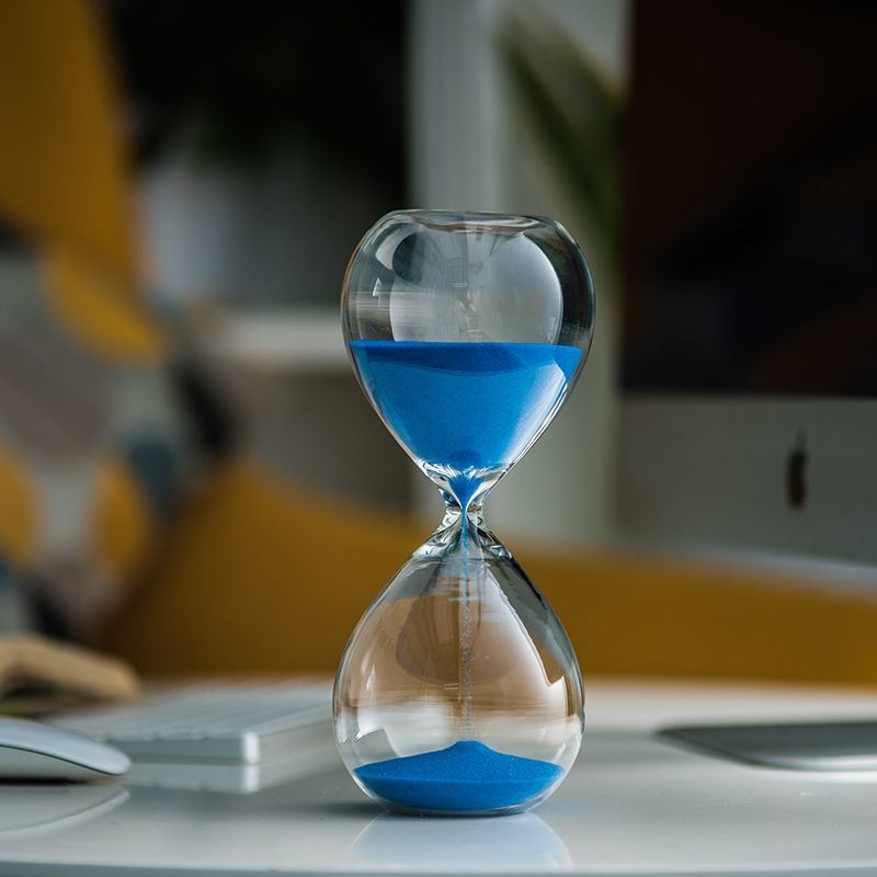 Artisanal Glass Hourglass Decor - Multi-Duration Timer (5-30 Mins) for ...