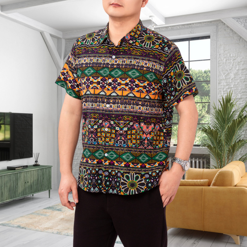 2025 Asean Attire for Men Modern Barong New Summer Stand Collar Short ...