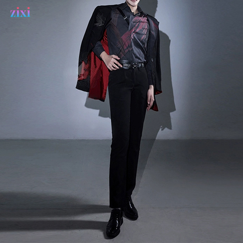 Love and Deep Space Qin Che Cosplay Costume Qin Che Dark Screen Scarlet ...