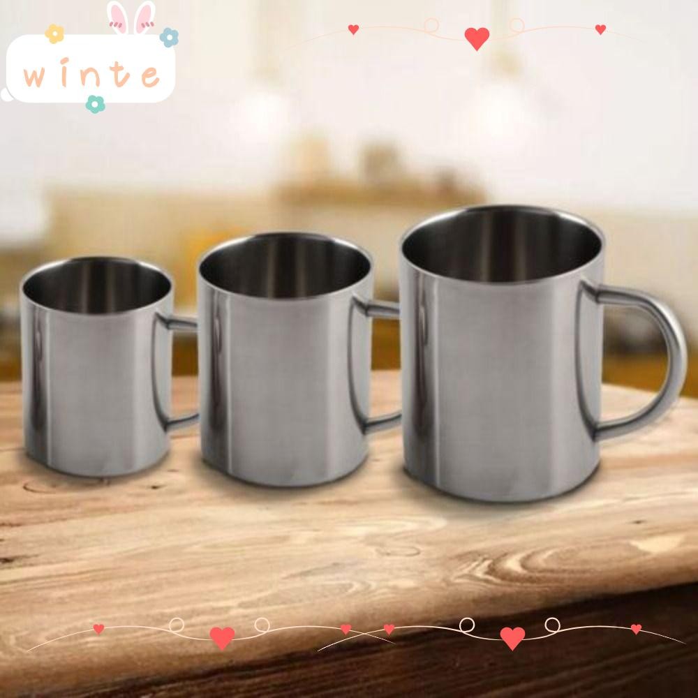 WINTE Coffee Mug Double Wall Stainless Steel Handle Tea Cup | Shopee ...