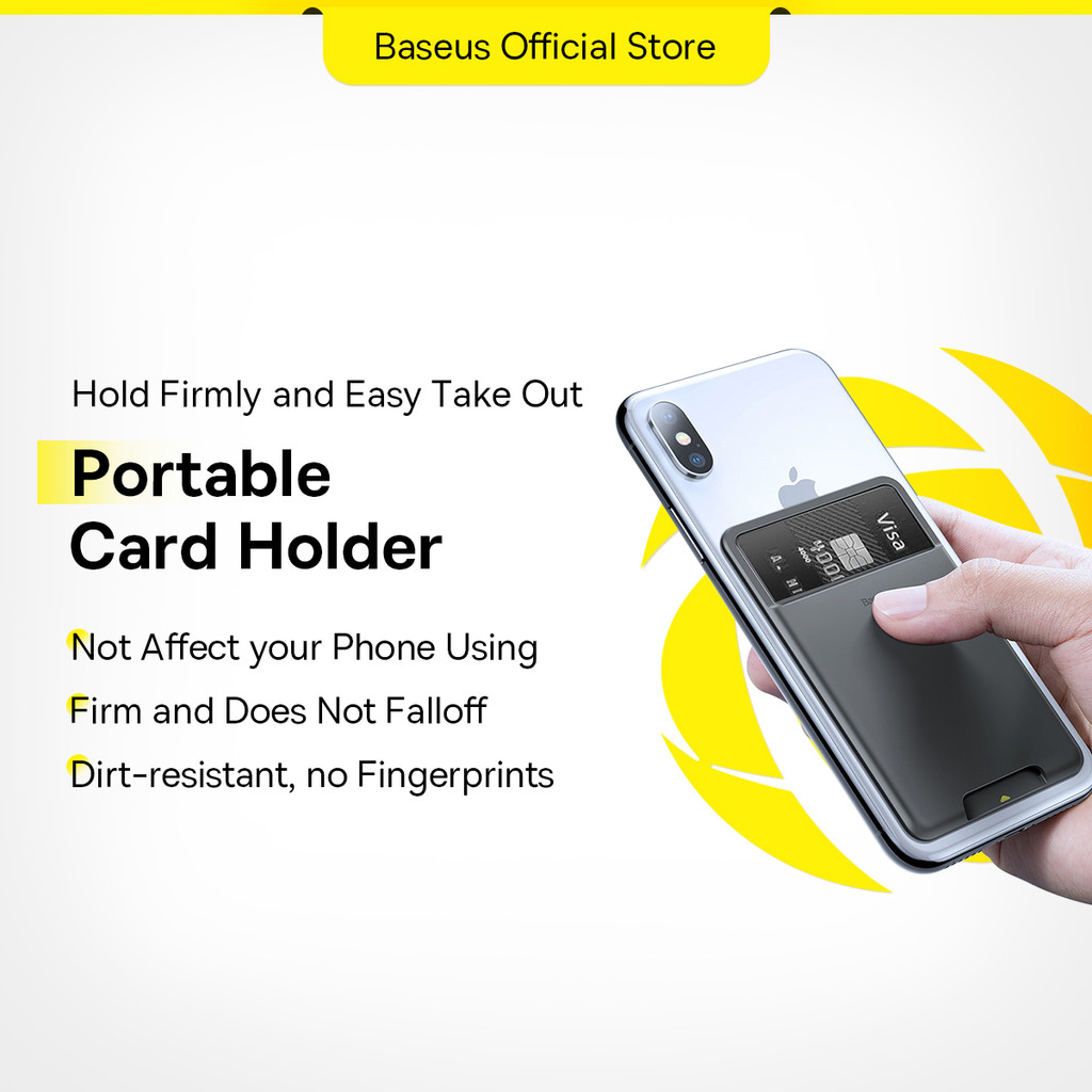 Baseus Universal Phone Back Wallet Card Slots Case For iPhone 14 13 12 ...