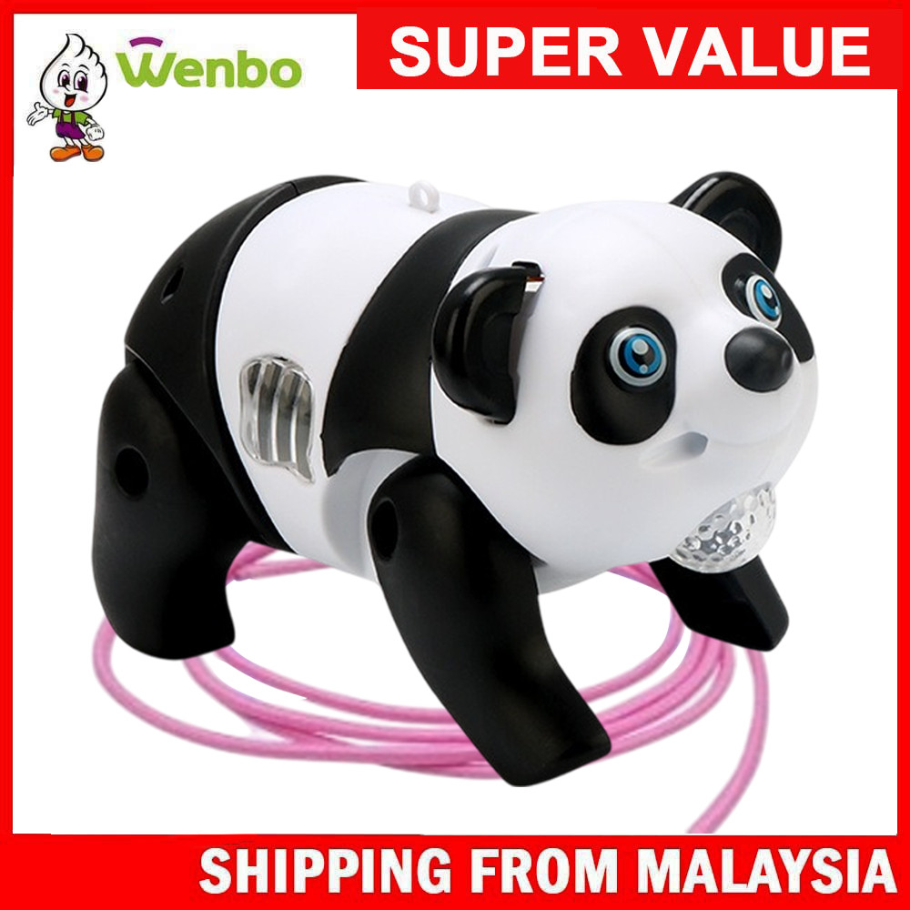 Wenbo Electric Walking Panda Toy For Kids Cute Leashed Animal With ...