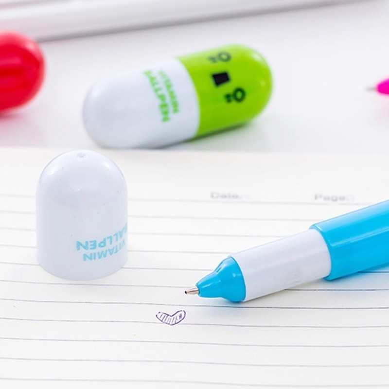🔥𝑹𝑬𝑨𝑫𝒀 𝑺𝑻𝑶𝑪𝑲🔥《 𝗣𝗢𝗖𝗞𝗘𝗧 𝗦𝗜𝗭𝗘 》Retractable Vitamin Ball Pen Capsule Pill ...