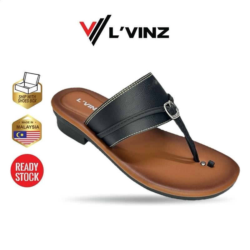 L'VINZ Men Comfort Capal Sandals L-8015 Capal Raya 2025 Kasut Raya ...