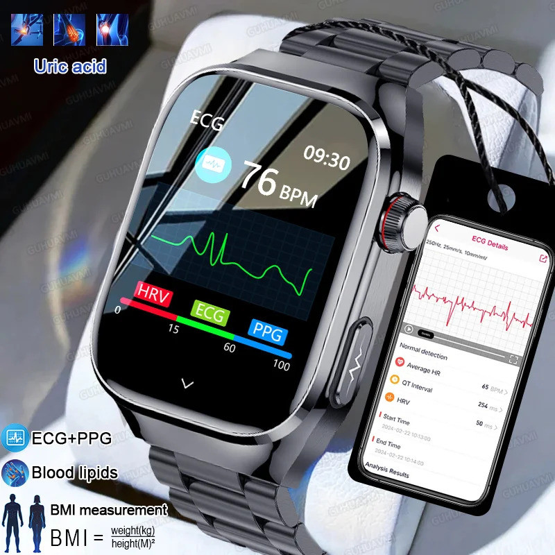 2025 New For HUAWEI ECG+PPG Bio-optical Sensor Smartwatch HRV Uric acid ...