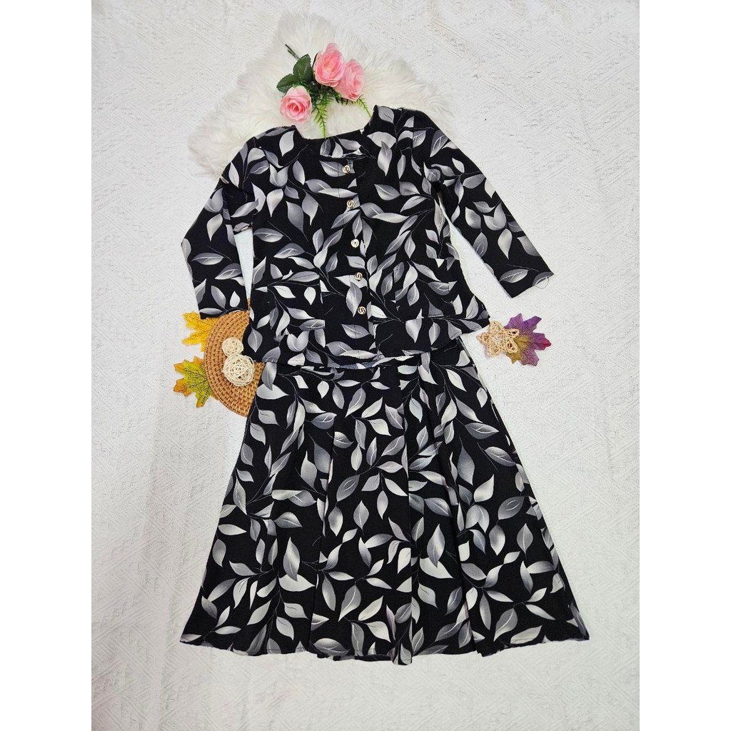 NUHA SET IBU SKIRT+BLAUSE SEDONDON ANAK PEREMPUAN COTTON SILK Kualiti ...