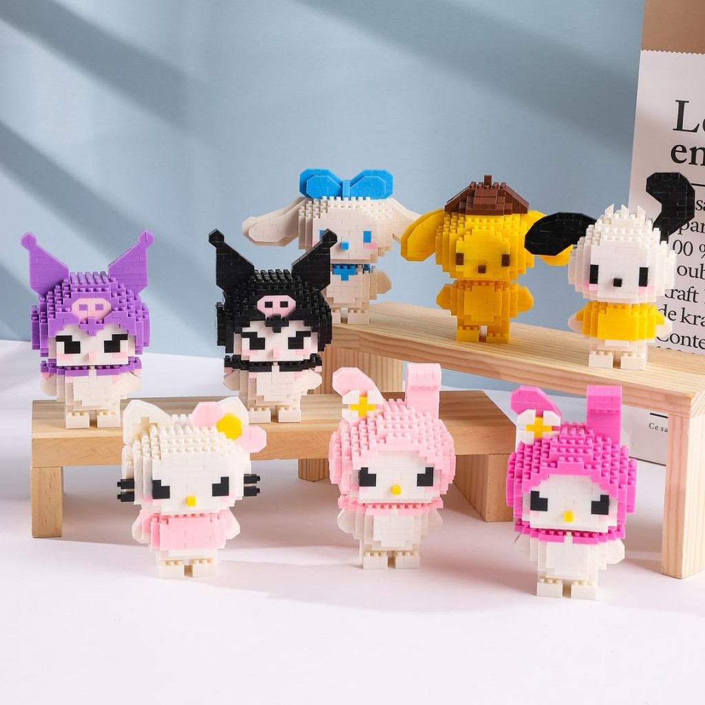 [8 Design] Sanrio Melody Cinnamoroll Pompompurin Hello Kitty Nano Block ...