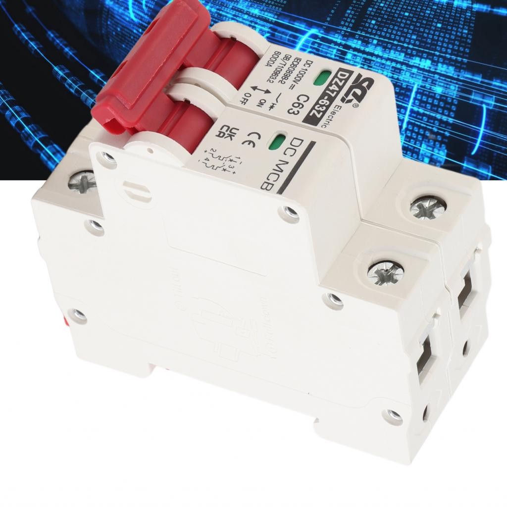 Sinhopsa Circuit Breaker 2P Low Voltage 6000A Breaking Capacity DIN Rail 63A DC 1000V | Shopee ...