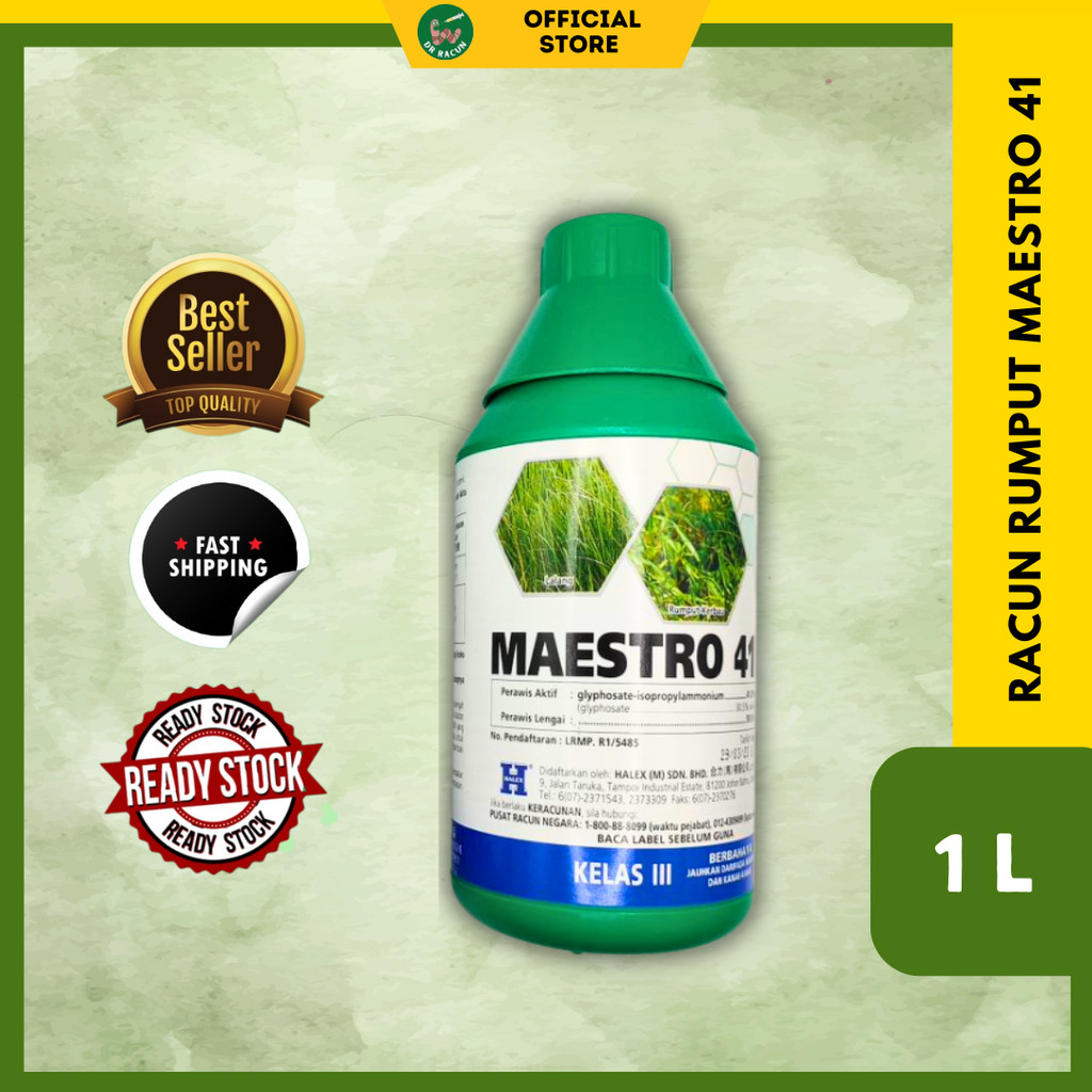 Racun rumput Halex Maestro 41 1L & 4L 41% Glyphosate-Isopropylammonium ...