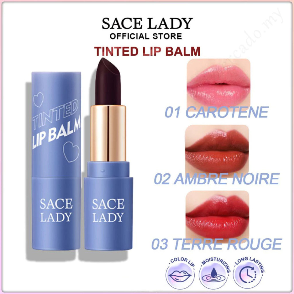 SACE LADY Lip Balm Waterproof Color Liptint Moisturizing Temperature ...
