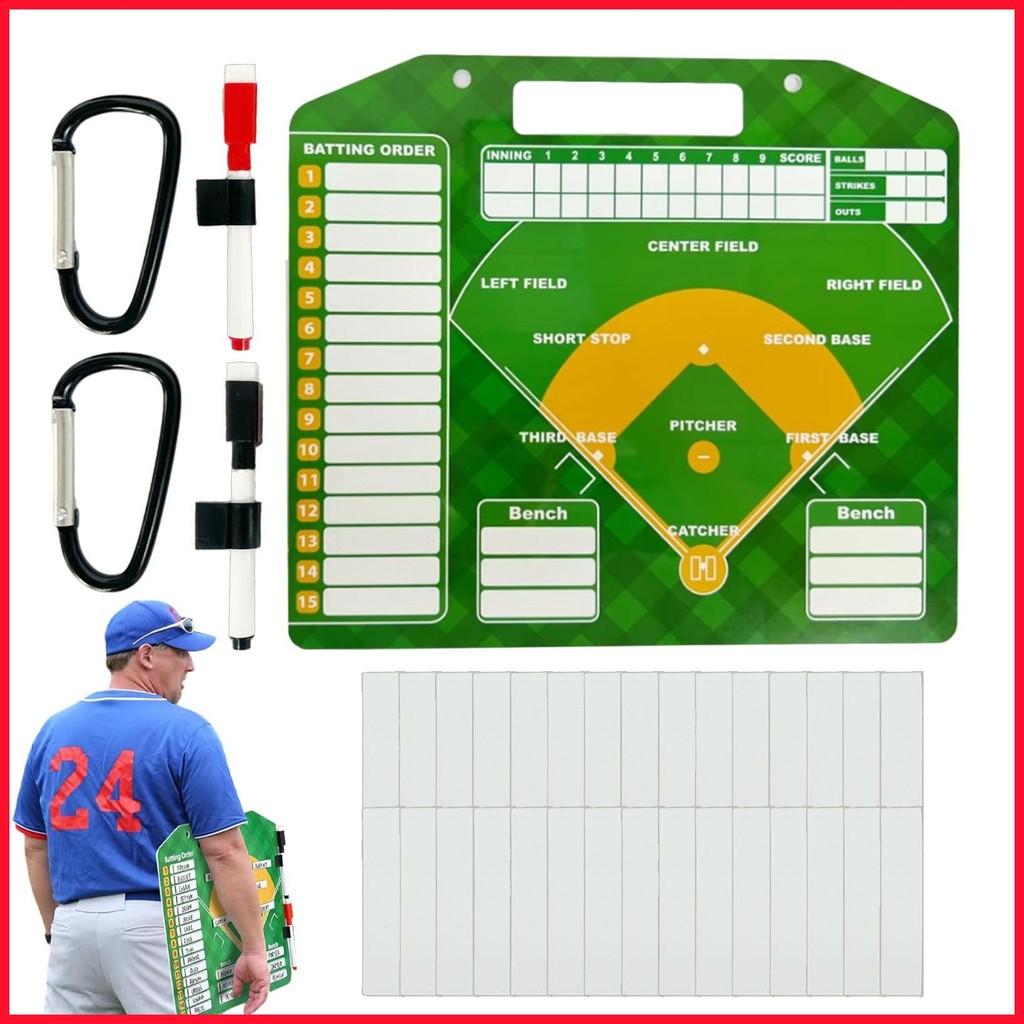 Lineup Cards Magnetic Baseball Lineup Board Sturdy Reusable Baseball ...