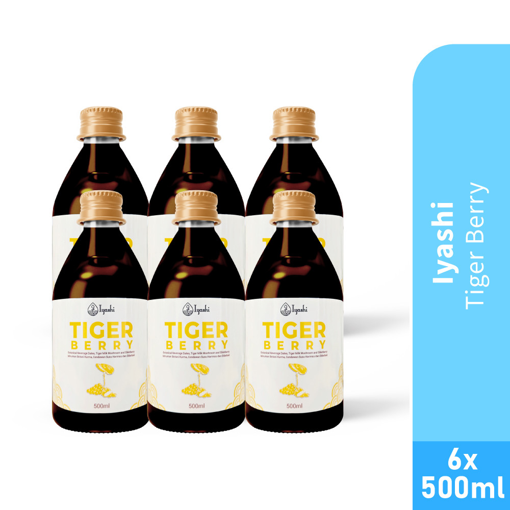 IYASHI Tiger Berry 500ml with 6 Bottle with Tiger Milk Mushroom, Lung ...