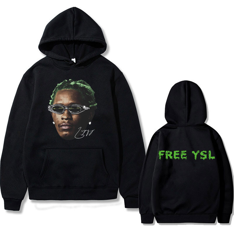 Rapper Concert Young Thug Thugger Slime Season Hoodie Green Rare Hip ...