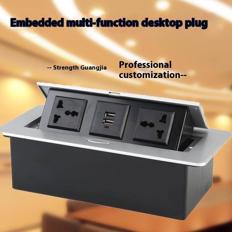 Conference Desktop Socket Power Plug Pop-Up Multi-Function Universal ...