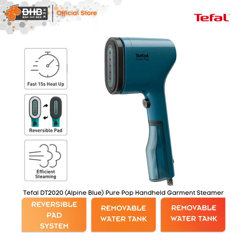 Tefal Pure Pop Handheld Garment Steamer DT2020 Ultra Fast Reversible ...