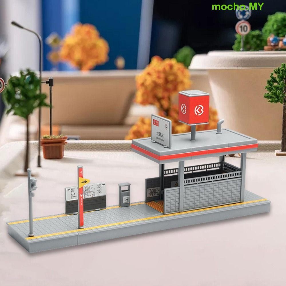 MOCHO Miniature Subway Station, Simulated Figure Display Metro Station ...