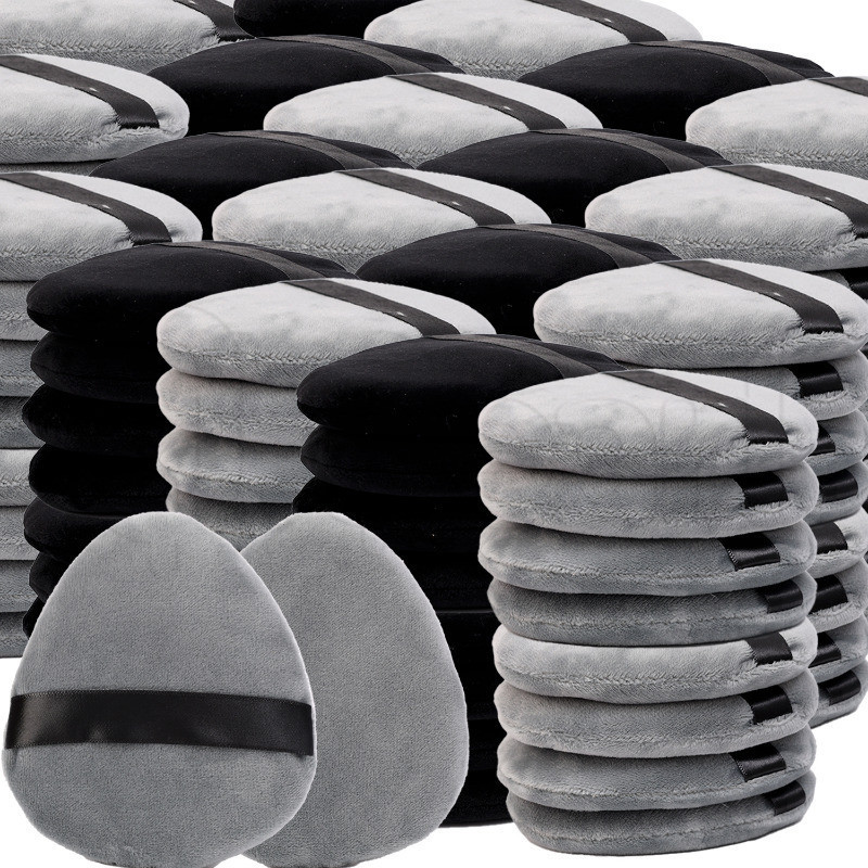 Double-Sided Flocked Powder Puff - Soft Plush Makeup Sponge - Drop ...