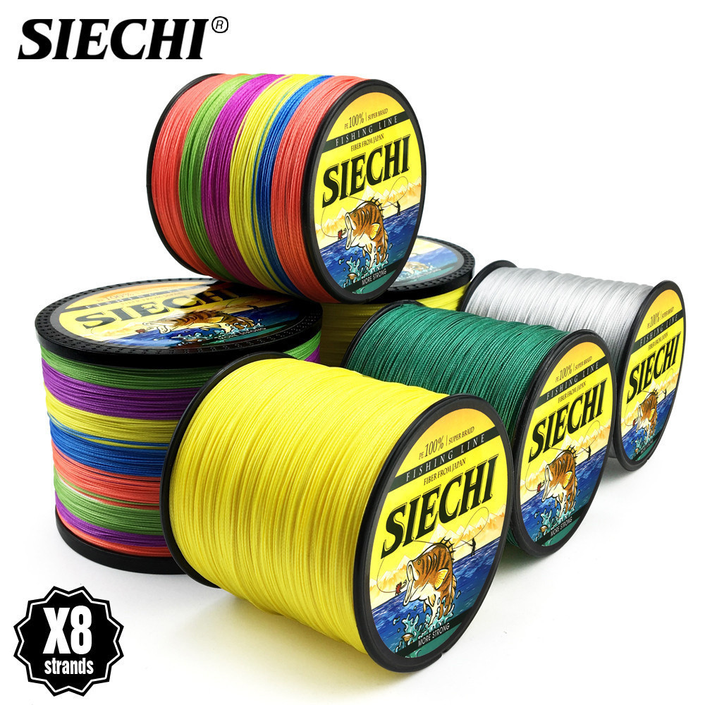 SIECHI 4 Strands Fishing Line 300M Braided Fishing Line PE ...