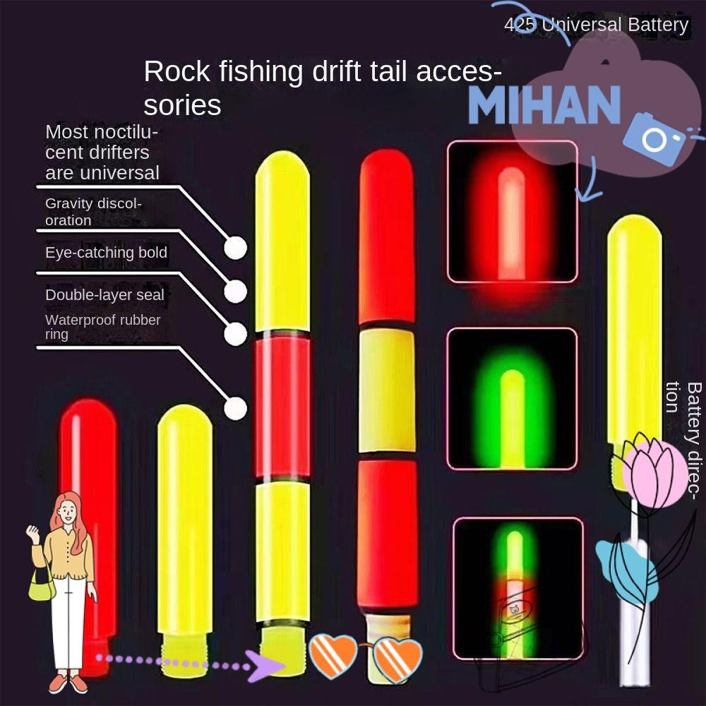 MIHAN 1pc LED Fishing Smart Float Top, Super Bright Sensor Color Change ...