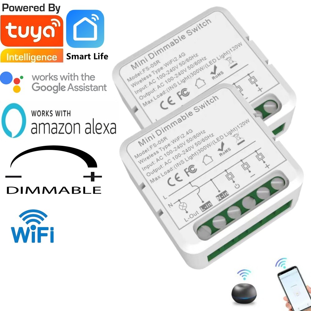 Dimmer Tuya WiFi Smart Dimmer Switch Module Supports voice control ...