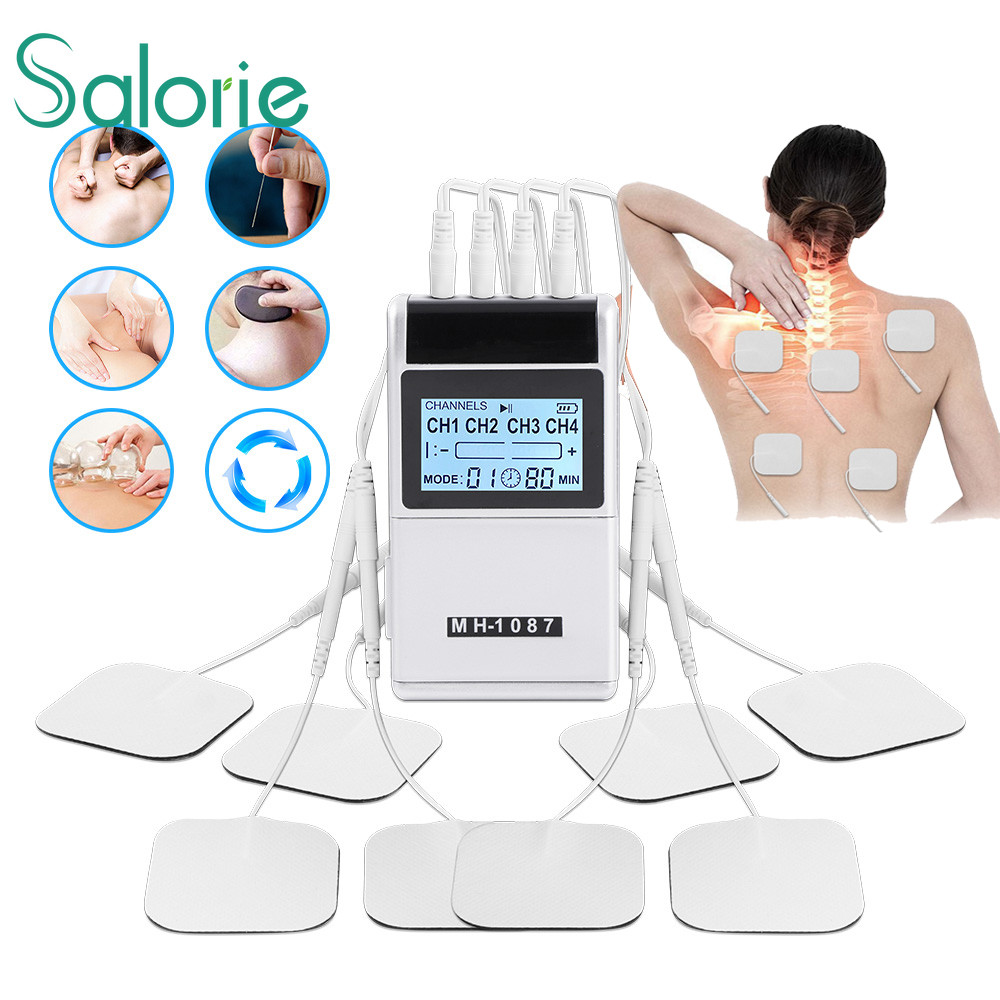 TENS Unit Machine EMS Muscle Stimulator Back Shoulder Joint Muscle Strength Exercise Massagers ...