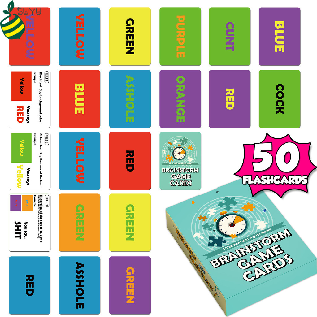 50pcs Interactive Group Card Game Brainstorming Challenge Fast Reflex ...
