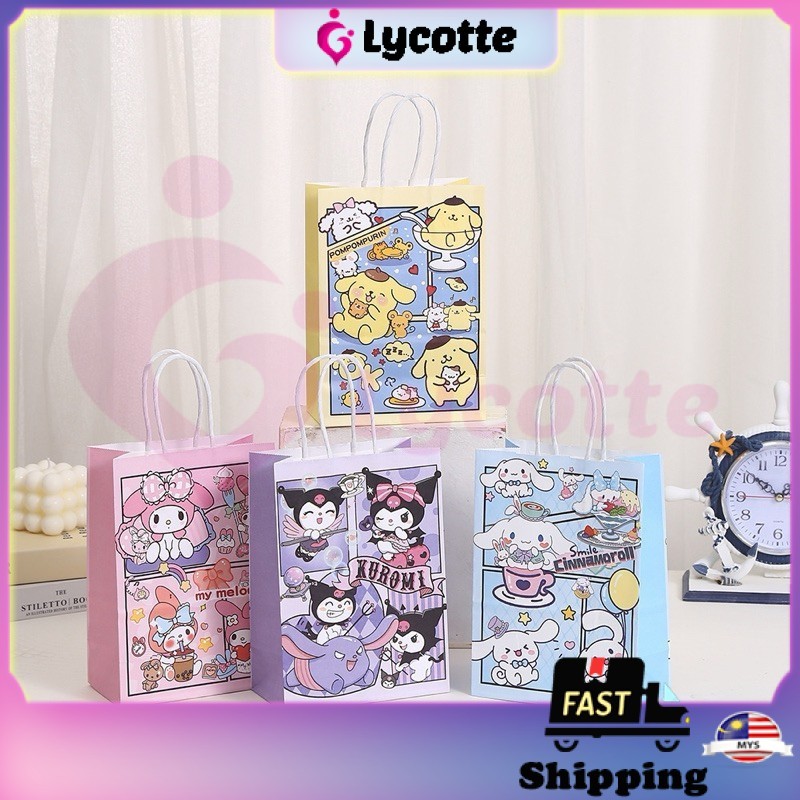 LYCOTTEmy Paper Bag Kuromi Melody Sanrio cute gift box packaging beg ...