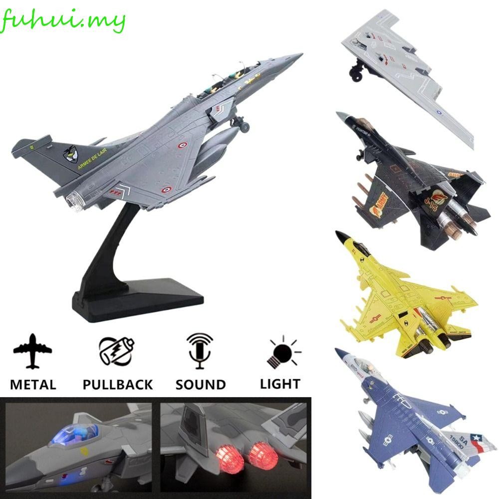 FUHUI Fighter Aircraft Toy, Diecast with Light Sound Aviao Plane Model ...