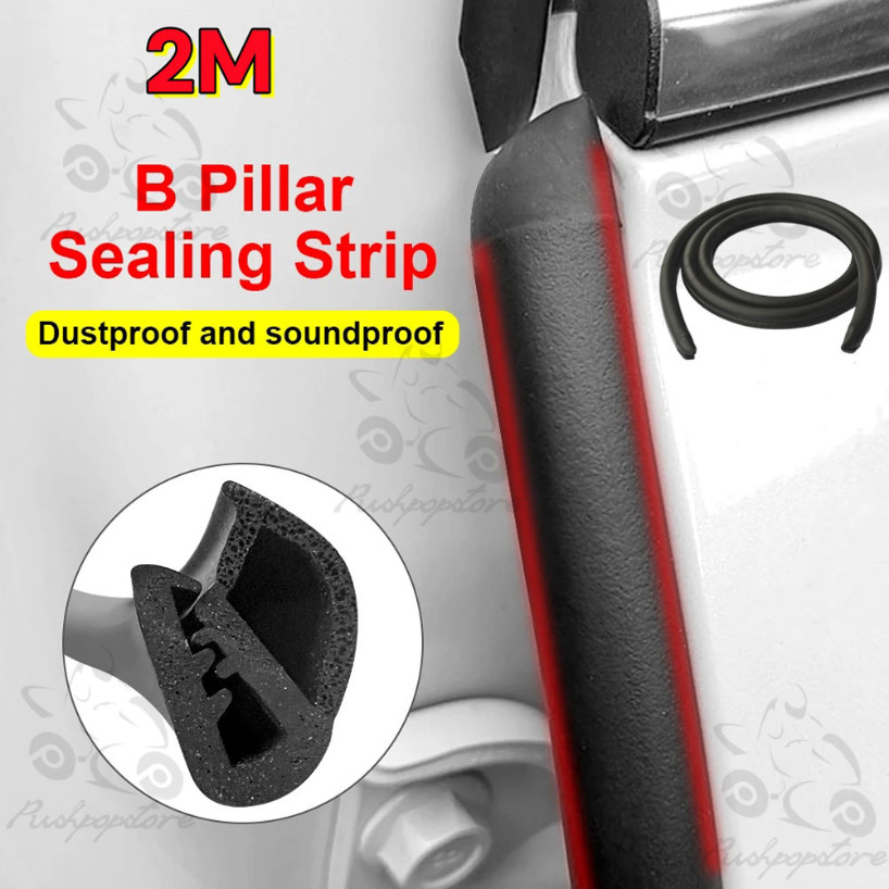 Car Door Edge Protector Rubber Seal Strip B Pillar Soundproof Universal ...