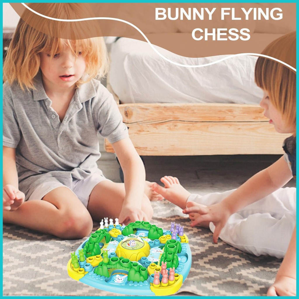 Flying Chess Carpet Bunny Design Chinese Chess Board Family Party Board Game Parent-Child Game ...
