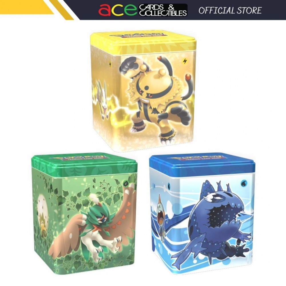Pokemon TCG: Stacking Tin ( Grass / Water / Lightning ) | Shopee Malaysia