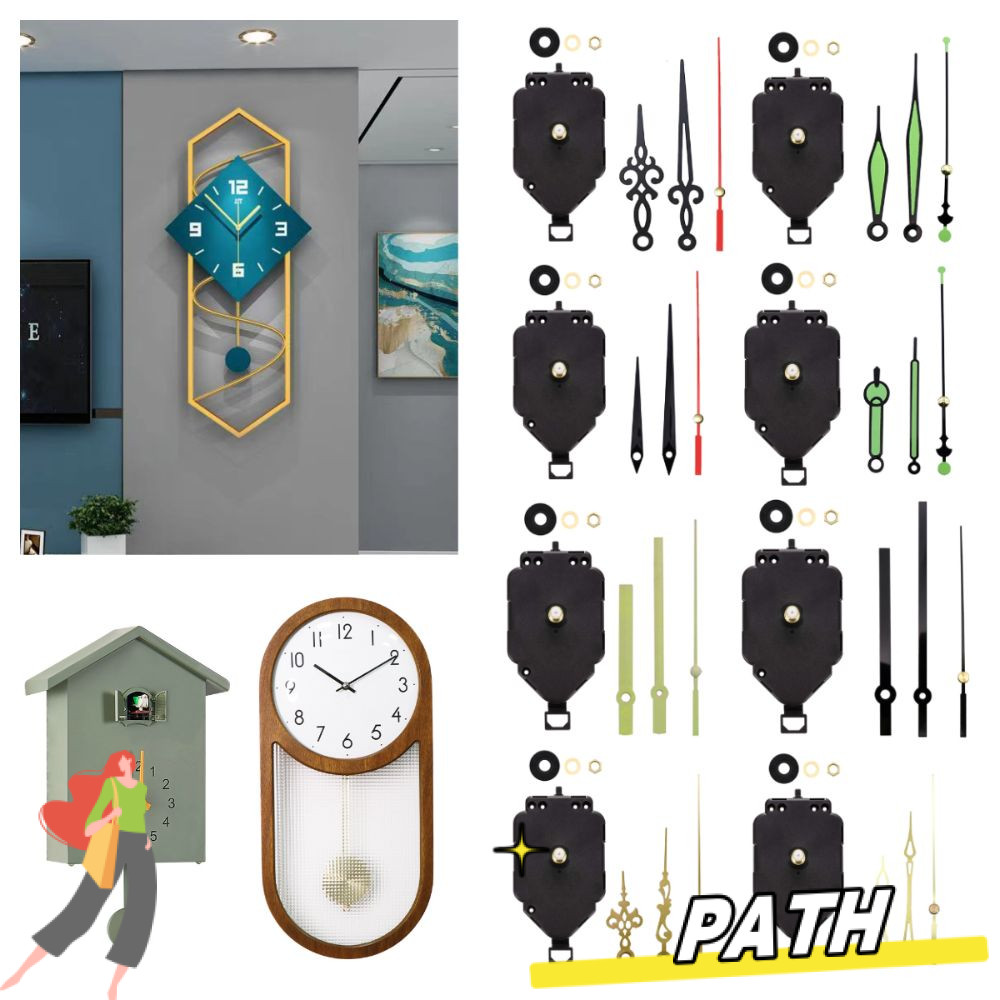 PA-HOME Clock Hands Kit, Black Hour/Minute/Second Pointer Pendulum ...