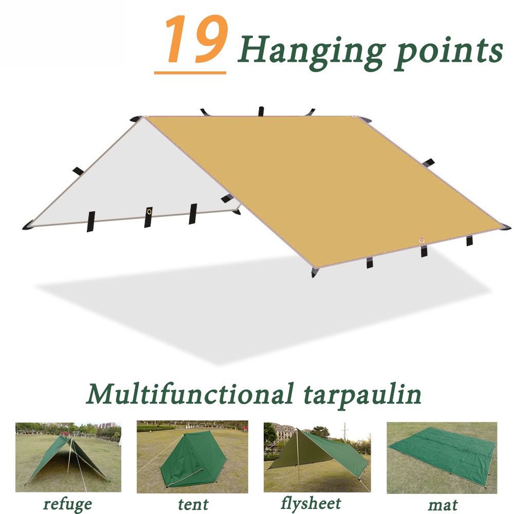 19 Hanging Points Camping Flysheet 210T Polyester Waterproof 3x4m Tent ...